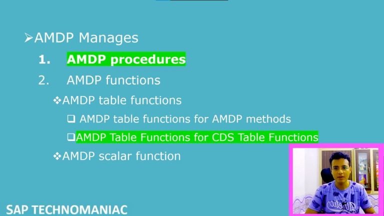 Amdp Abap Managed Database Procedure Sap Erp Tutorial Videos