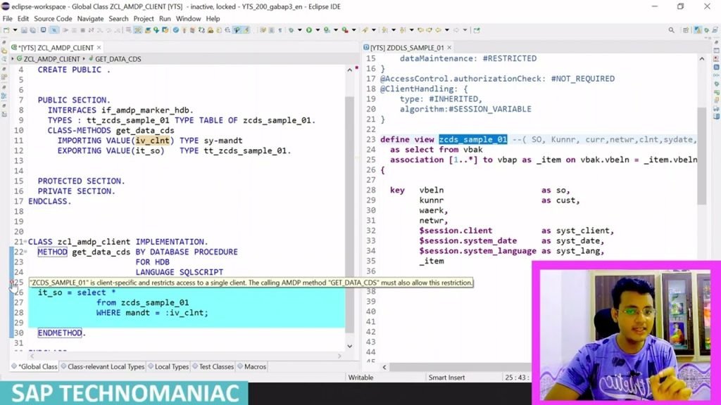 Amdp Abap Managed Database Procedure Sap Erp Tutorial Videos