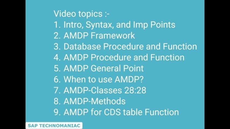 Amdp Abap Managed Database Procedure Sap Erp Tutorial Videos