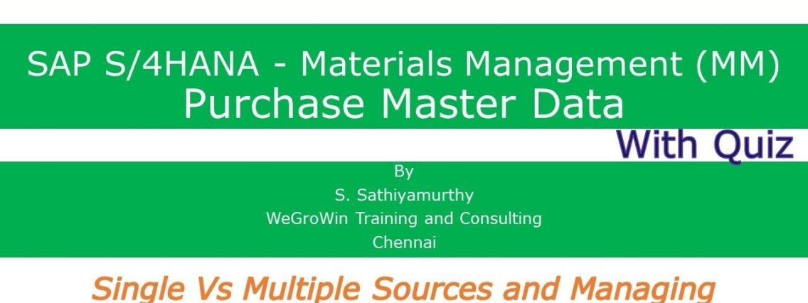 SAP S/4HANA MM: Source List - SAP ERP Tutorial Videos