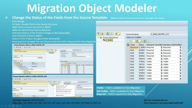 SAP Data Migration CockPit - Object List - SAP ERP Tutorial Videos