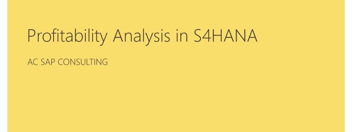 Introduction to COPA in S4HANA - COPA Tutorial Series Video 1 - SAP ERP ...